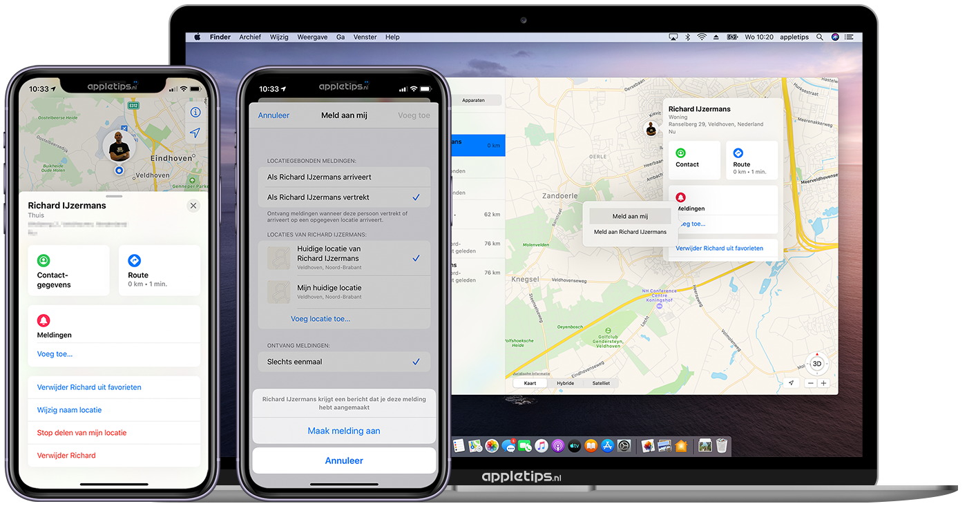 Locatiegebonden meldingen instellen via Zoek mijn-app - appletips