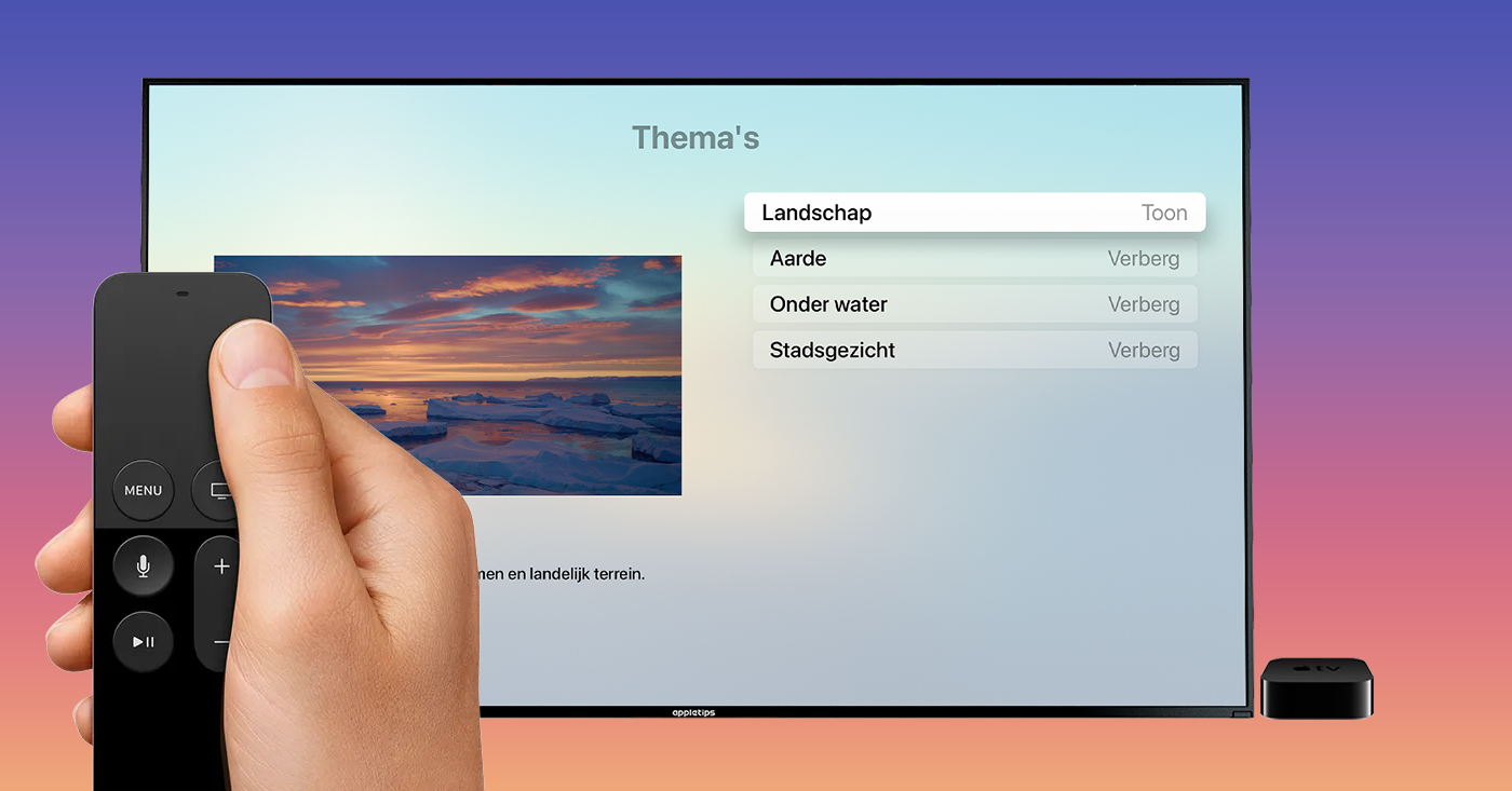 Thema luchtvideo's van vogelvlucht screensaver wijzigen - appletips