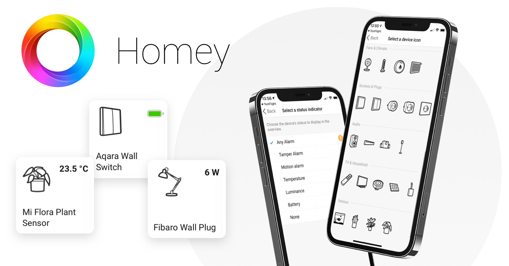 Homey update: Apparaat iconen en status indicators wijzigen - appletips