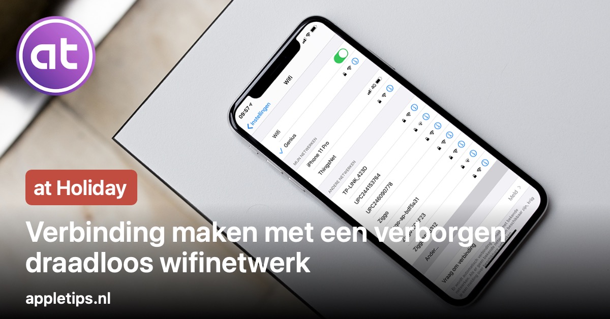 Uitleg over verbinding maken met een verborgen netwerk - appletips