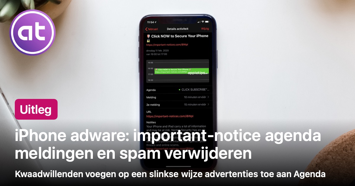 Important-notice agenda adware meldingen en spam verwijderen - appletips