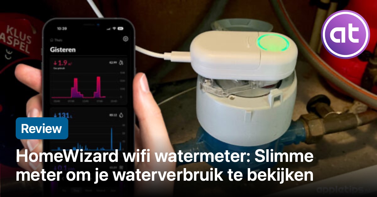 Review HomeWizard wifi watermeter voor waterverbruik - appletips