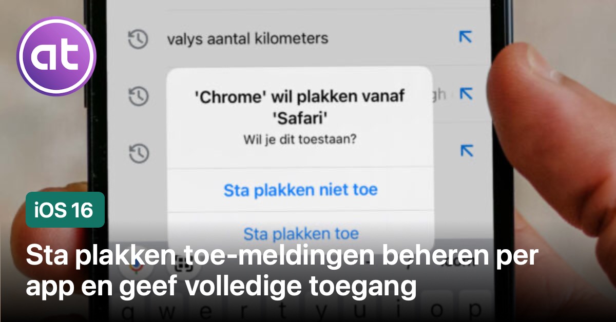 Klembord meldingen voor iPhone of iPad beheren - appletips