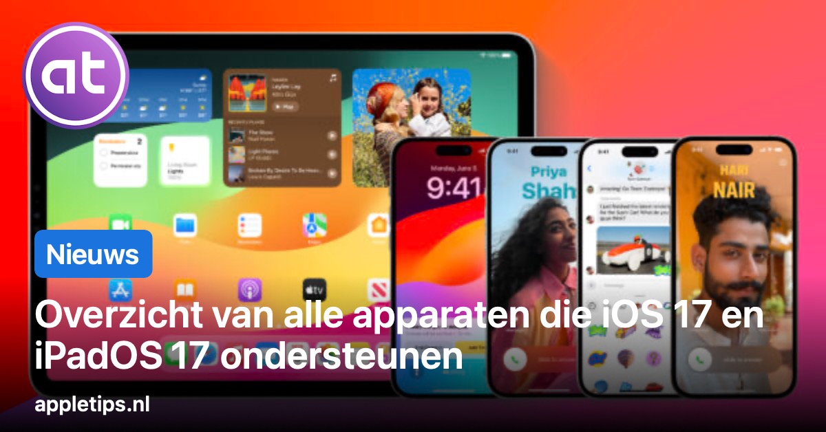 iOS 17 en iPadOS 17 ondersteuning voor iPhone en iPad - appletips