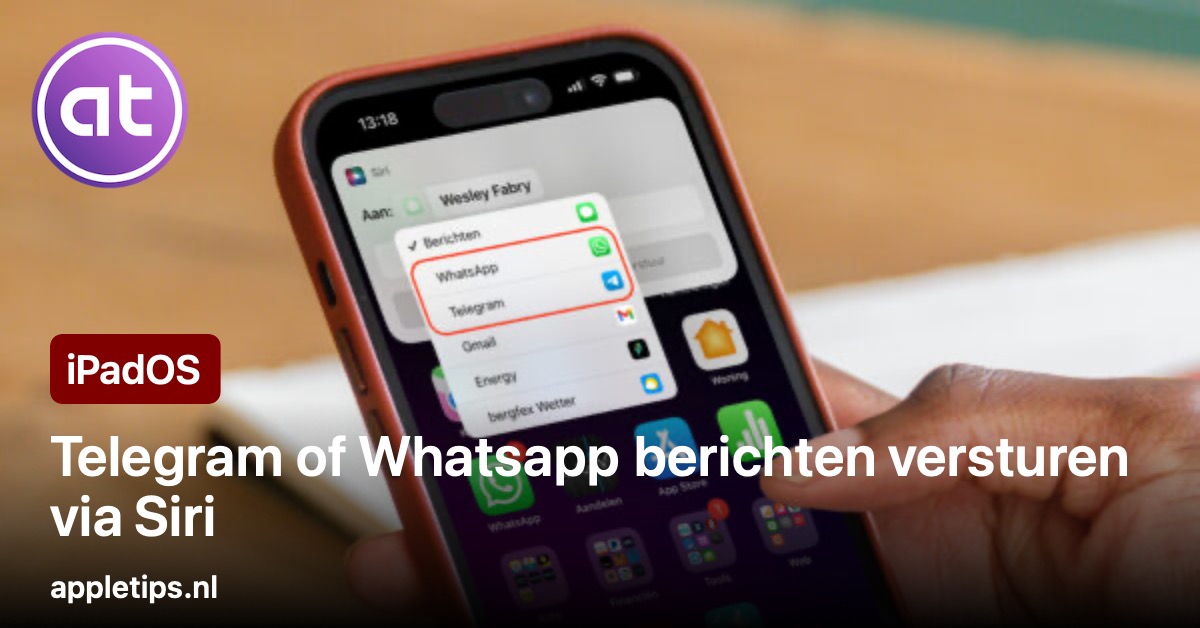 Telegram of Whatsapp berichten versturen via Siri - appletips