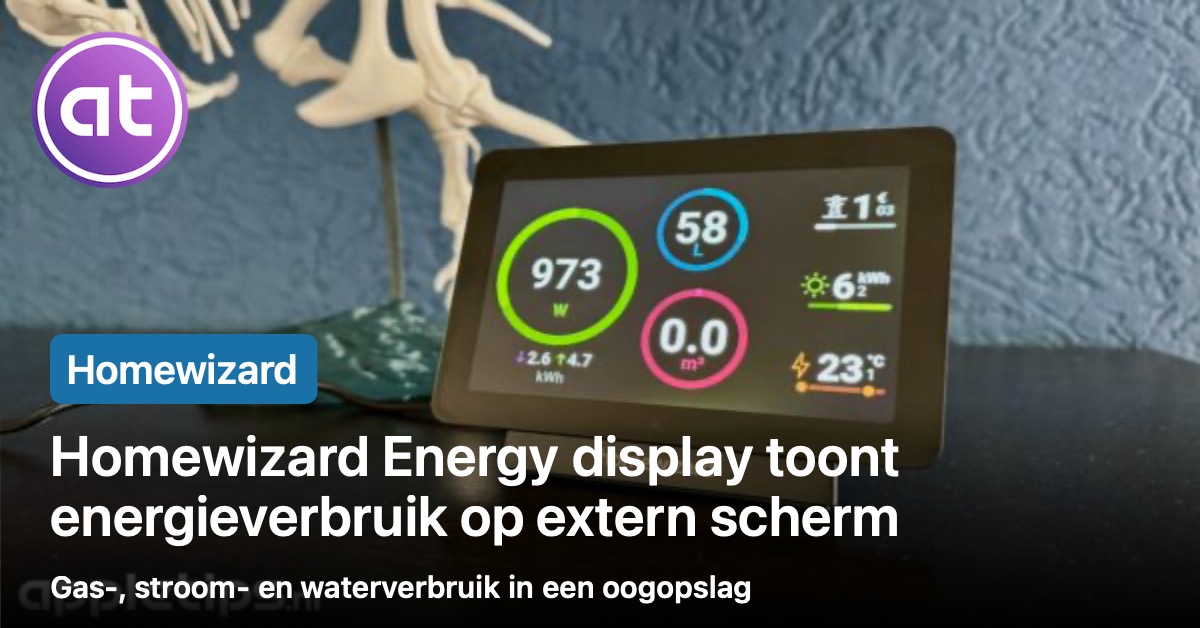 Homewizard Energy display toont energieverbruik - appletips
