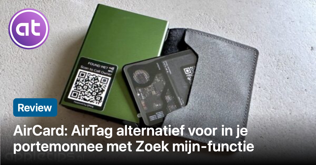 AirCard: Een AirTag alternatief voor in je portemonnee - appletips