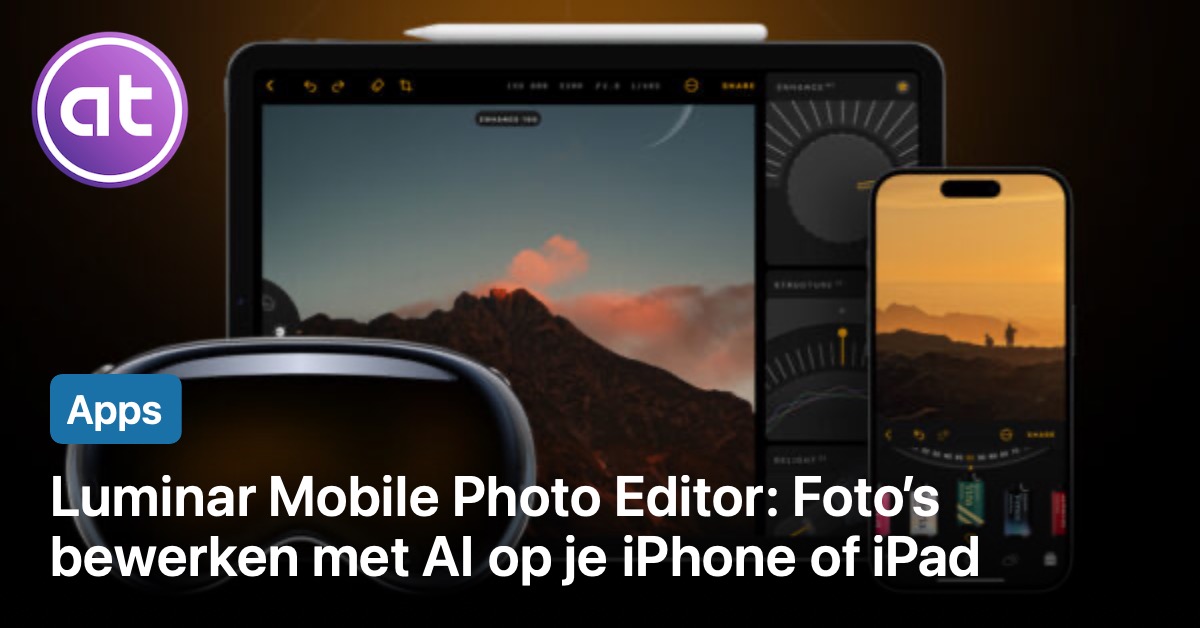 Luminar Mobile Photo Editor: Foto's bewerken met AI - appletips