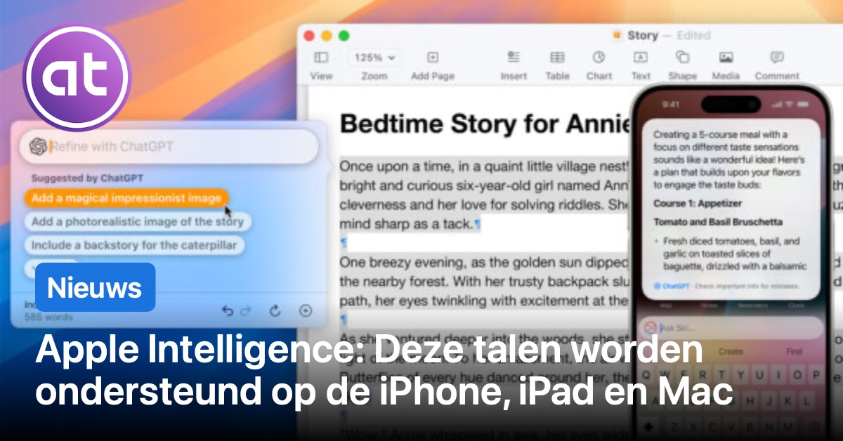 Apple Intelligence in het Nederlands
