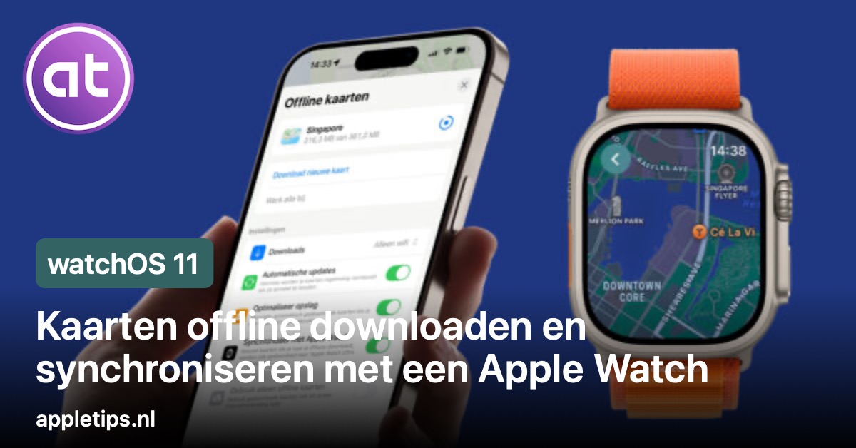 Offline kaarten synchroniseren met Apple Watch - appletips