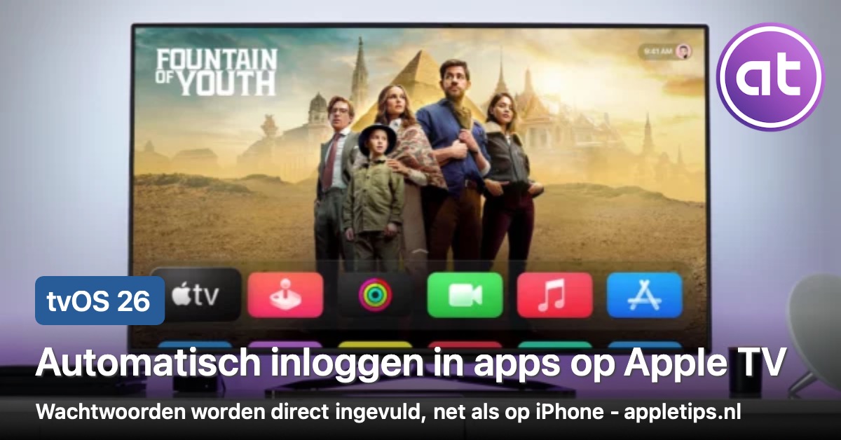 Automatisch inloggen in apps voor Apple TV - appletips